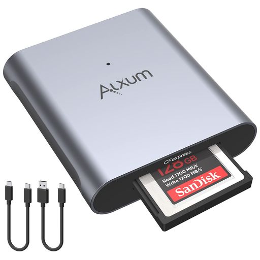 【プロCFexpressTypeBメモリカードリーダー】AlxumCFexpressカードリーダーは32GB、64GB、120GB、128GBなど、さまざまな容量のCfexexpressタイプBメモリーカードをサポート。SanDisk、So...