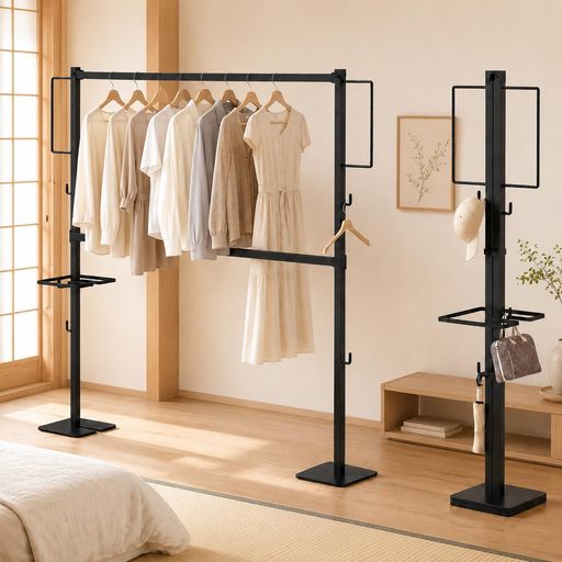 【商品仕様】開放時:幅175x高さ160x奥行き25cm / 収納時:幅25x高さ161x奥行き25cm 内寸:ハンガーパイプ 横幅150x高さ160cm / 重量:7.9kg 耐荷重:ハンガーパイプ約7.5kg / 洗濯ハンガー収納部1段...