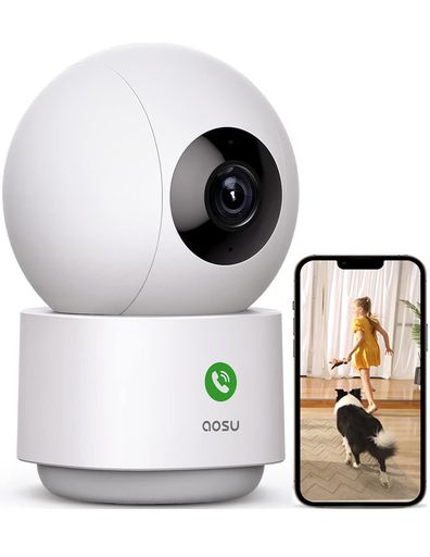 室内/屋内セキュリティ 🎨【300万高画素・2.4GWiFi対応】防犯室内カメラには、1/2.7''CMOSセンサーを搭載しており、300万解像度(2304*1296)を実現します。6倍デジタルズームを搭載して、リアルタイム...
