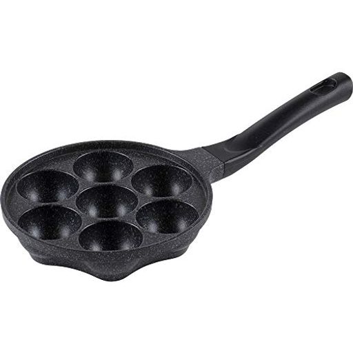 たこ焼きの調理 商品サイズ(ハンドル含む):約 幅28.5x奥行14.6x高さ6.4cm 重量:約440g 本体:アルミニウム合金、内面:ふっ素樹脂加工(ネオ・マーブル) 生産国:韓国