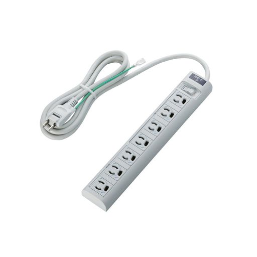 オフィスでの使用に適しています。プロジェクタやモニタなどの3ピンプラグが使用されているOA機器をアダプタなしで接続できる3ピンプラグ対応タップです。 雷サージから電子機器を守る、高性能雷サージ吸収素子を内蔵した、雷ガードタップです。 最大サ...
