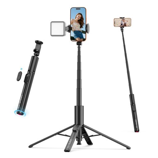 【ワンタッチ自動開閉の安定四脚機構】このTT86スマホ三脚は革新的なタッチツーオープン設計によりで、スマホ三脚を地面に軽く立てるだけで、四脚が自動で開く「ワントッチオープン」を実現。秒で広がり、秒で閉じる。収納時も、振り上げる・スライダーを...