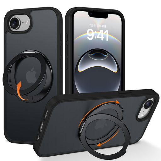 【対応機種】このケースはiPhone 17e/16eに適合します。スクリーンプロテクターは付属していません。精密なカットアウトにより、ボタンの操作性が良く、ポートの使用も容易で、機能性に何の影響も与えません。 【360°回転スタンド】便利な...