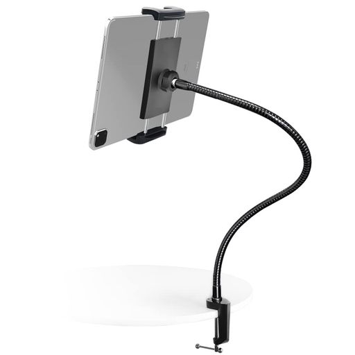 【スマホ・タブレット両用ホルダー】:伸縮性構造のホルダーブラケット(幅:12cm~25cm)により、4-13インチのスマートフォン/タブレットiPad Pro 12.9 11 10.5 10.2 9.7, iPad Air 4 3 2 1,...