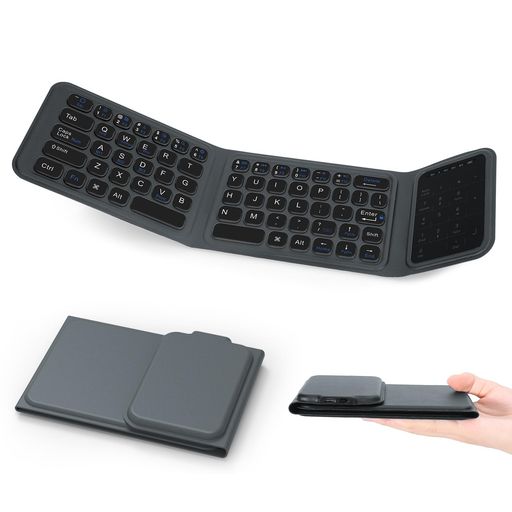 【省エネ設計&amp;長時間稼働&amp;携帯に便利】フル充電でキーボードが65時間、タッチパッドが20時間を使用できます。バッテリー残量が表示されます。開閉により電源が自動的にON/OFFになります。電源操作が不要なので快適に使用出来ます...