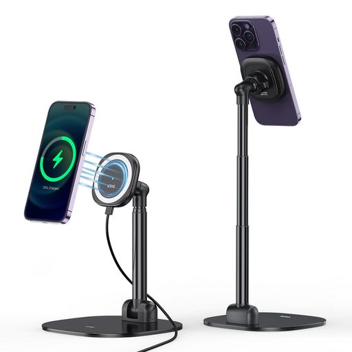 【2-in-1ワイヤレス充電器&amp;スマホスタンド】最新版多機能ワイヤレス充電スタンドは、Magsafeワイヤレス充電対応しながらスマホスタンド機能もしております。磁気を利用して置くだけで、簡単に充電することができます。ご注意:Mags...