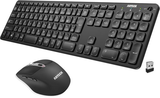 【簡単接続】PCなどのUSBポートにUSBレシーバー「マウスの裏面に収納」を差し込むだけでキーボードとマウスを使えます。 【共用USBレシバー】キーボードとマウスは一つのレシーバーを共用します。 【人間工学に基づいた設計】キーボードははさみ...