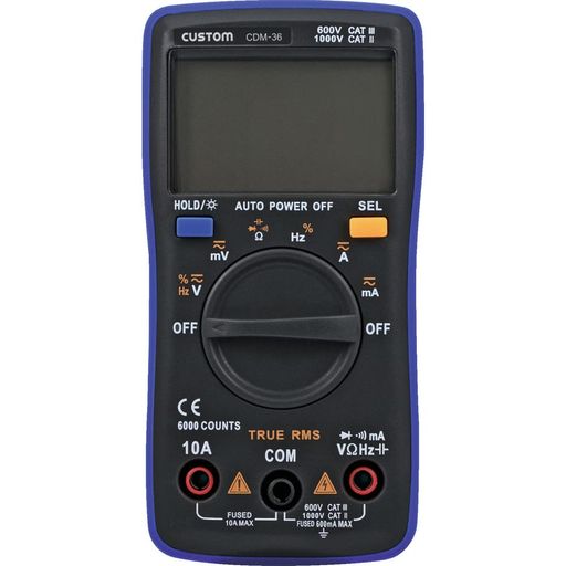 原産国:中国 測定項目・主な機能:DCV DCmV ACmV ACV DCmA DCA ACmA ACA Ω 静電容量、ダイオードチェック、導通チェック(ブザー)、周波数、Duty、データホールド、LCDバックライト DCmV/DCV測定レ...