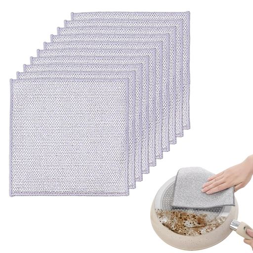 【キッチンワイヤーふきん】キッチンワイヤーふきんはり良い清潔さを実現できます。泡が非常に豊かになります、サビ、油汚れ、汚れをラクラク落とし、水で簡単に洗い流せます。カトラリーや調理器具を傷つけることなく、食器の頑固なグリースや汚れに別れを告...