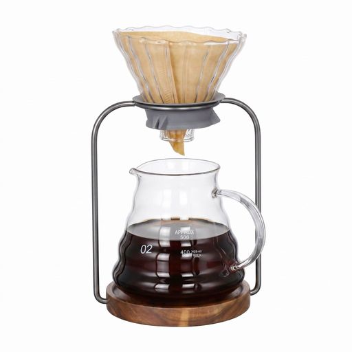 エスプレッソ ☕耐熱ガラス採用 600ml コーヒーサーバー、高硬度・高透明素材で耐久性に優れ、毎日のコーヒードリップに最適です。 ☕ V 字型注ぎ口設計のドリッパー、湯の注ぎスピードを調整するだけで抽出風味を自在に変更、理想的なドリップコ...