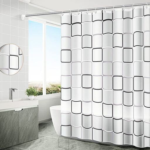 【素材、サイズ】PVEA;丈180cmx幅120cm 厚手のPVEA生地が使われており、防水・防カビ加工され、手入れが簡単です。PVEA製で、衛生的で清潔に保ちます。 シンプルな無地なデザインによりバスルーム内の光を遮らず、狭いユニットバス...