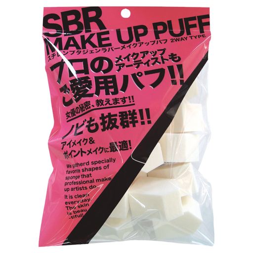 アイメイクポイントメイク アイメイク&amp;ポイントメイクに最適なメイクアップパフ プロも愛用しているSBRシリーズ 角が細部にフィットするのでメイクの仕上がりがグーンとアップ! 凸凹部分のカバーにぴったりのベース型 毛穴が目立つ小鼻のキ...