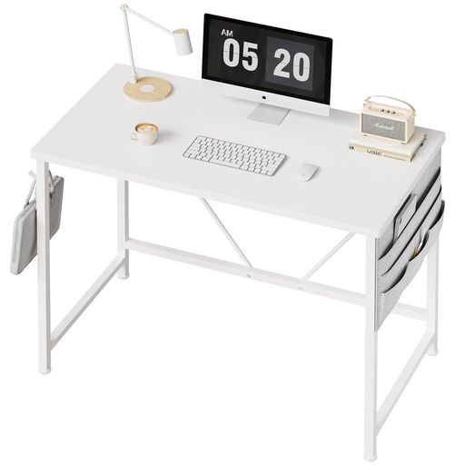 【大きな作業台と収納スペース】机の上は大きいのでパソコンと周辺機器を並べて置くことができ、手元がゆったり使える広さがあります。デスクは丈夫な収納袋とフックが付いておりますので、書類、カバン、ヘッドフォンなどの収納がとても便利になり、天板がす...