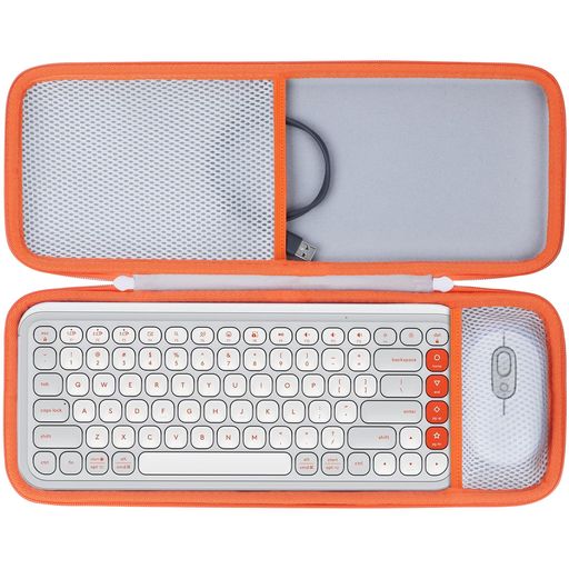 Lebakorキーボードマウスの組み合わせケースと互換性のあるLogicoolロジクールPOPICONKEYSK680GRK680OWキーボード+POPMOUSEM370マウス用に設計されています。上部のカバーには比較的大きなネットバッグが...