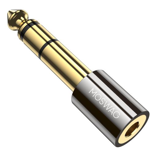 【6.35mm-3.5mmアダプタ】MOSWAG 6.35mm-3.5mm金属構造イヤホンアダプタは、6.35 mmオスアダプタと3.5 mmメスアダプタから構成されている。プラグアンドプレイは、特に便利です。 【用途が広い】6.35mmか...