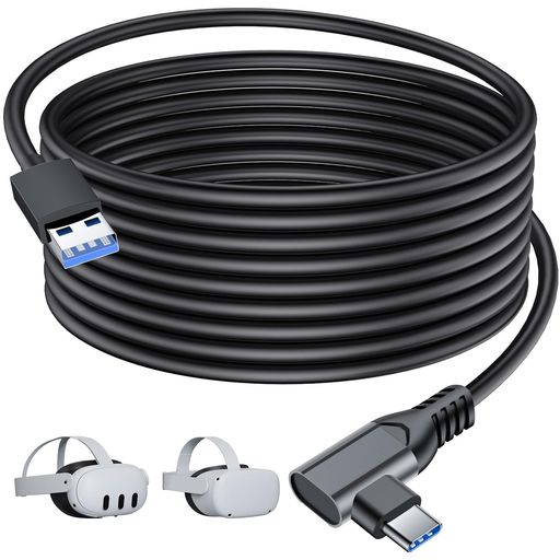 Questlinkに対応のVRケーブル:iMangooUSBリンクケーブルを一本繋ぐだけで簡単に対応Quest3/Quest2/Pro/Pico4/VRヘッドセットと接続できて、steamゲームを楽しめます。様々なVRアプリやVRゲームにも...