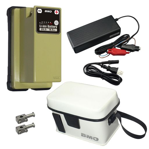 25.2V 16.5Ah バッテリー&amp;チャージャー&amp;バッグ&amp;電極の4点セットです。 [単品品番:10Z0011、10D0011、10E0001] バッテリー仕様 ■電圧(V):25.2 (※記載の電圧・容量などの数値...