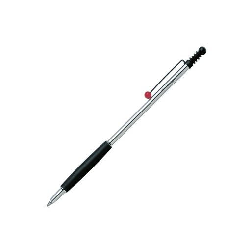 【機構】ツイスト式 【軸】ブラス・クロムコート仕上げ/最大幅10mm 【グリップ】ラバー 【ボール径】0.7mmボール/ステンレスチップ 【本体サイズ】最大幅10x全長136mm/重量11g