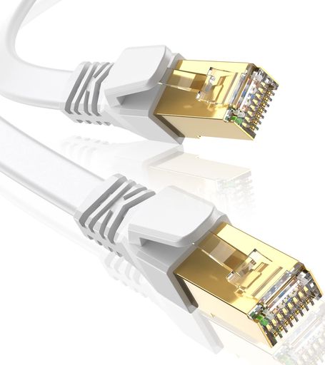 【伝送帯域2000MHz】:カテゴリー8超高速インターネットケーブルで、カテゴリー6の8倍である2000MHzまでの高周波帯域までサポートし、低速ネットワークの手間をかけずに、インターネット、オンラインゲーム、ストリーミングビデオ、音楽など...