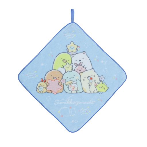 サイズ:約33x33cm / 生産国:中国 組成:綿100% / 仕様:シャーリング・染料プリント・裏面カラーパイル・制菌加工 フックに引っかけられる便利なループ付きタオル。お名前が書けるネーム付き 黄色ブドウ球菌や肺炎桿菌などの人体に有害...