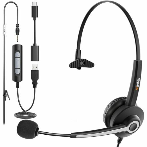 【ノイズキャンセリング、明瞭な通話】-プロノイズキャンセリングマイク付きUSBヘッドセットは、自然な聞き取りを可能にする優れた音質、周りの騒音を低減するノイズキャンセリングマイク、聴覚をより良く保護します。 【人間工学設計】-ヘッドセットの...