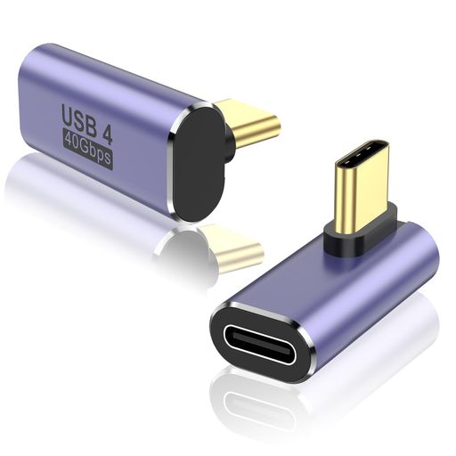 【便利で実用的】このUSB C 4.0アダプターは40Gbpsに完全対応し、Thunderbolt 4ケーブル用に設計されています。L字型デザインにより、ケーブルをデバイスに接続しやすく、狭い角に差し込む際の不便さを解消します。直角デザイン...