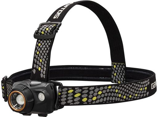 サイズ(約):本体/幅66.8x奥行42.8x高さ45.5mm、本体重量:約105g (電池含む) セット内容・付属品:本体、すべり止め付きヘッドバンド、USB Type-Cケーブル (50cm)、専用充電池 (内蔵) 明るさ:High/7...