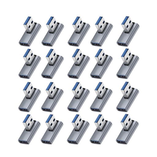 【セット内容】:USB3.1コネクタL字20個セット。【90度USBCアダプタは】人間工学に基づいたL型90度直角設計で、スペースを確保するだけでなく、ケーブルの挿入を容易にし、ケーブルの曲がりや断線を効果的に防ぎ。USBポートの寿命を効果...