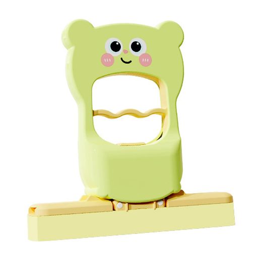 【キュートなクマのキャラクターデザイン】このモップは、立体感のあるヘッドと柔らかなマカロンカラーが特徴の、洗練された愛らしいクマのキャラクターデザインです。掃除道具としても、装飾品としてもお使いいただけます。リビングの片隅やバスルームの収納...