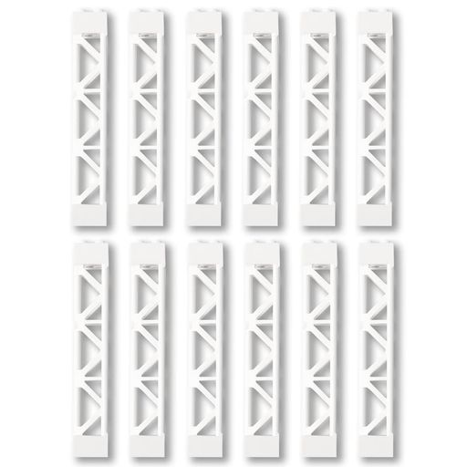 ブロック遊びには基礎部分のほかに柱があると遊びの幅が広がります。 平面だけでなく、立体構造も立てることができます、2階建てあるいはそれ以上の家やお城などいろいろ作れます。 12本もあるので、必要に応じて色んな形状の建物ができます、創造力を膨...