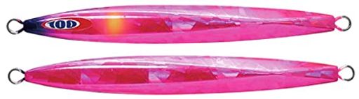 主な対応魚種:タチウオ 重量:100g カラー: サーベルピンク ウェイトを目玉に大きく表示。ジグのローテーションを快適に行うことが可能です。 テール重心設計により、振幅を抑えた安定のアクションを実現しました。ワンピッチショートジャークによ...