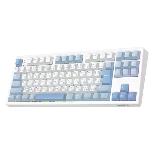 テンキーレスのコンパクトなTKL日本語配列:TH87 はテンキーレスのTKL(91キー)コンパクトレイアウトを採用し、すべてのコア機能キーを完全に保持しながら、マウスに十分な移動スペースを確保しています。ゲームでの大幅な操作から長時間のオフ...