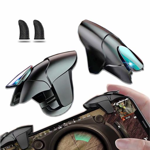 【人体工学デザイン】荒野行动&amp;PUBG Mobile コントローラー新設計,マウスのようなクリック感があり、緊迫する状況下での「誤射・ムダ撃ち」が避けられます。タップタイプと比べ射撃感があり、よりリアルな操作感が得られる上、指が疲れ...