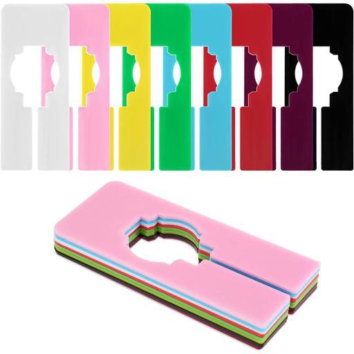 衣類、タオル、レインコート、クラフト、裁縫 【商品仕様】:厚さ:2mm/0.08インチ;内径:35mm/1.6インチ;全体サイズ:12.6x5cm/4.96x1.97インチ(長さx幅);パッケージ内容:洋服仕分け用ディバイダー8個 【高品質...