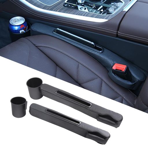 ✅【最新型小物入れ設計】車のシートとコンソールに設置するクッションで、物が落ちないようにしたり、収納ケースも付いている便利なアイテムです。小物収納ボックスは、車内で小さなアイテムや小銭、ペン、キーケース、駐車券などを整理・収納するためのボッ...