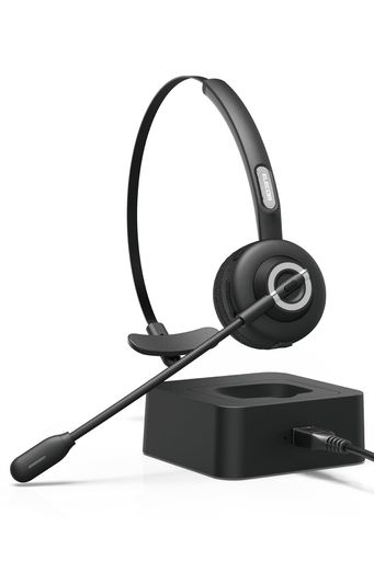 ゲーミング スタンド代わりにもなる、充電台付きのオーバーヘッドタイプの片耳ヘッドセットです。周囲の音が聞こえやすく、長時間の使用でも疲れにくい仕様です。Bluetooth(R)接続のためワイヤレス通話が可能で、オンライン会議などの際に自席か...