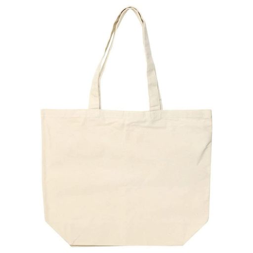 サイズ: H40xW48xD15cm、持ち手: 巾3cmx長さ60cm 素材: コットン100% 生地/厚 原産国: パキスタン シンプルなキャンバストートバッグ