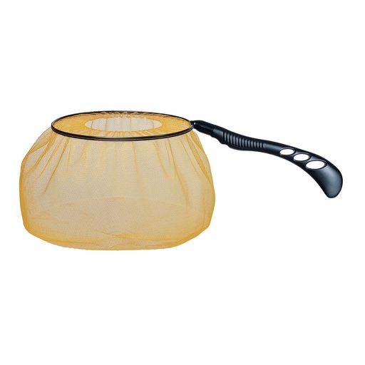品名:MJB 激流振子巾着手網25SK 5mm網 枠径:25cm カラー:ゴールド 手すきの5mm網を採用!! 祐次の激流立てこみ必須アイテム!!