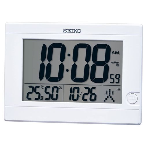 付属品:電池(単3アルカリx2個) 電波修正機能(40kHz/60kHz自動選局・受信OFF機能つき)、2099年までのフルオートカレンダー機能 温度・湿度表示(温度表示精度:プラスマイナス2°C(0°C~+40°Cの間) 湿度表示精度:プ...