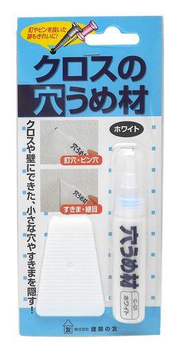 サイズ(約):径1.7x高9.4cm 重量(約):14g、成分:ポリアクリル酸エステルエマルジョン、着色顔料、無機鉱物充填材 カラー:ホワイト 付属品:ヘラ