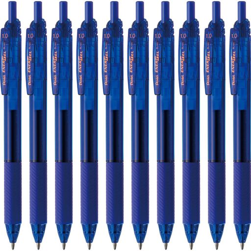 【特長】スッとかけてサッと乾くゲルインキボールペン 【インキ色】青 【ボール径】1.0mm 【材質】軸・クリップ・ノック=再生pp、グリップ=エラストマー 【1本あたりサイズ/重さ】幅 16mm x奥行 11mm x 長さ 147mm/12g