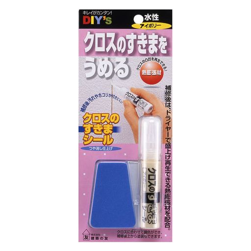 内容量:約10ml カラー:アイボリー 施工量:約8m(すきま幅0.5mmx深さ0.5mm) 成分・材質:アクリル樹脂・酸化チタン・顔料・熱膨張剤・水