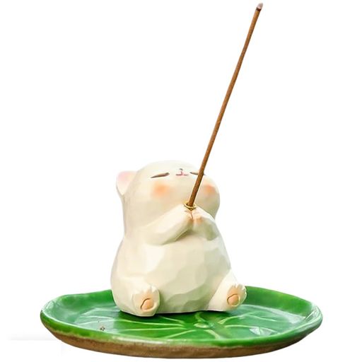 1. 愛らしい動物モチーフの立体デザイン 座った姿勢で線香を持つ、ほっこり癒される白熊 / カエルの立体造形が魅力です。木彫り風の質感で、まるで手作りの温かみを感じられるデザイン。蓮の葉型の香皿が灰をしっかり受け止め、インテリアとしてもお部...