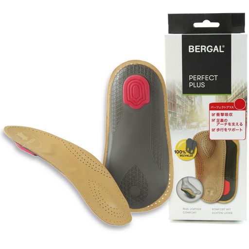 足の痛み ドイツ BNSインターナショナル社製 植物性タンニンなめしの天然皮革を使用した高級感あふれるレザーインソール(3/4タイプ) 吸湿性に優れた天然皮革がムレを緩和しドライな履き心地をキープします。 衝撃吸収フットベッドと横アーチパッ...