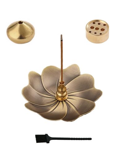 [セット内容]材質:線香皿/合金 涙型線香立て/銅 ひょうたん型線香立て/銅 九穴線香立て/銅 数量:5個(掃除ブラシ、線香皿、涙型線香立て、ひょうたん型線香立て、九穴線香立て)。21cm位までのお香、お線香に適用します。金属製のお香立なの...