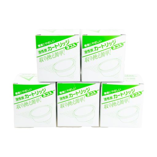 活性炭パワーで油長持ち! サイズ:φ90x30mm(底面約φ70mm) 本体重量:25g 素材・材質:木質系活性炭/不織布 原産国:日本 セット内容:15個入