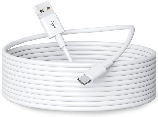 電源充電とデータ転送用の USB A から USB C への延長ケーブル。コードの長さ: 5 メートル。出力: 5V 2.1A USB-C対応のセキュリティカメラと互換性があり、他のUSB-C対応デバイスでも動作します。5メートル/16.5...
