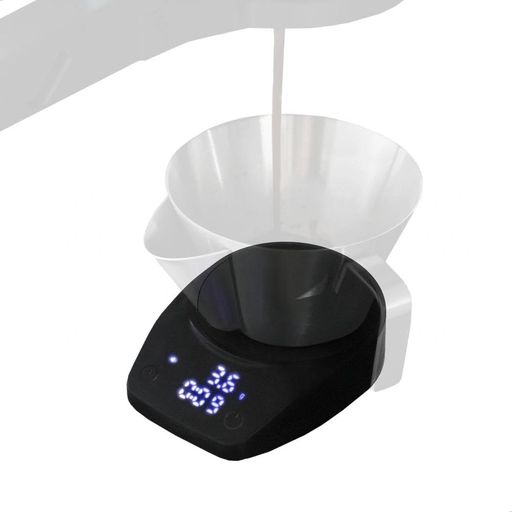 高精度計量とタイミング:0.2-1500gの計測レンジ、0.1g(0.2-999.9g)/1g(1000-1500g)の最小表示単位で、コーヒー抽出の重量と時間をリアルタイム管理。イタリアンコーヒー製作に最適です。 コンパクトで持ち運び可能...