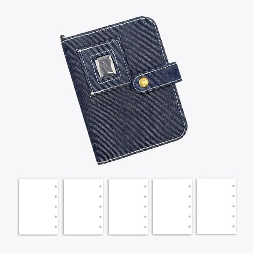 【高品質素材】外装はデニム生地を採用し、頑丈で耐久性に優れています。高品質な金属リングは長持ちしやすく折れにくく、固定後も変形や脱落しにくい設計です。 【頑丈な金属リング】金属リング綴じ構造により、ページの追加・削除、取り外しや整理が簡単に...