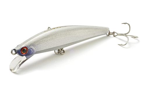主な対応魚種:サゴシ タイプ:スーパーシンキング サイズ:90mm/重量:28g カラー:シルバーダストグロー SDG